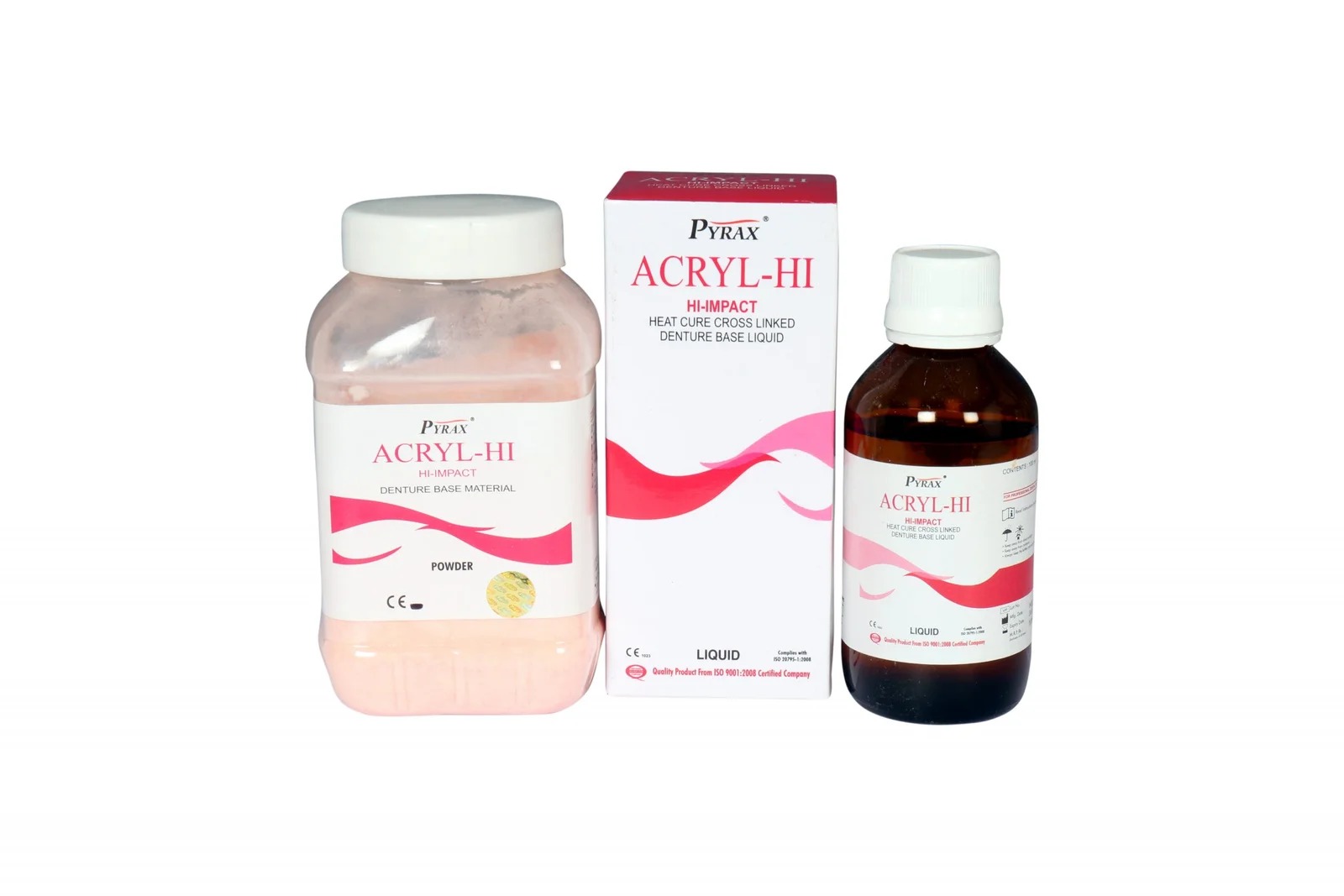 PYRAX Acryl HI Denture Base Resin - (Light Veined Pink )Powder (1kg)